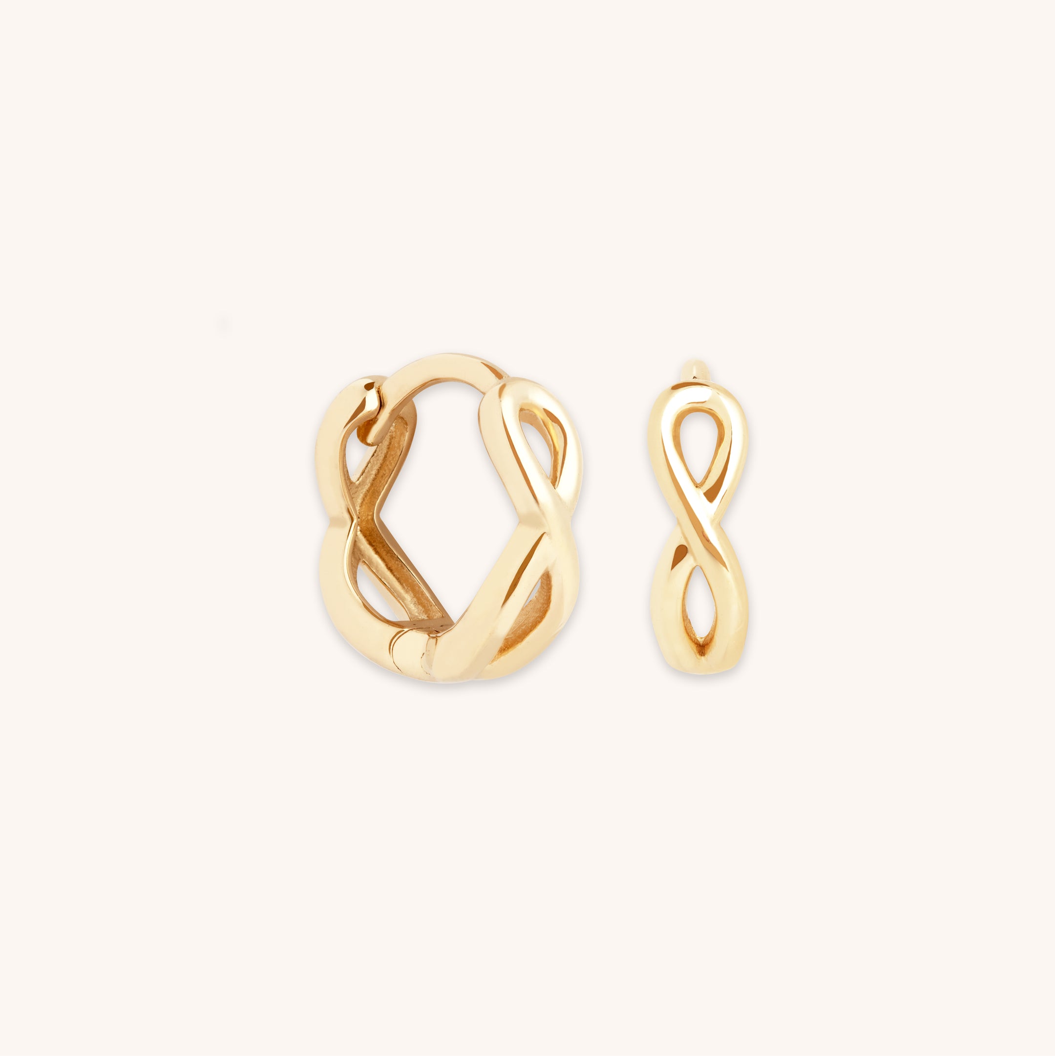Infinite Solid Gold Huggies | Astrid & Miyu Earrings