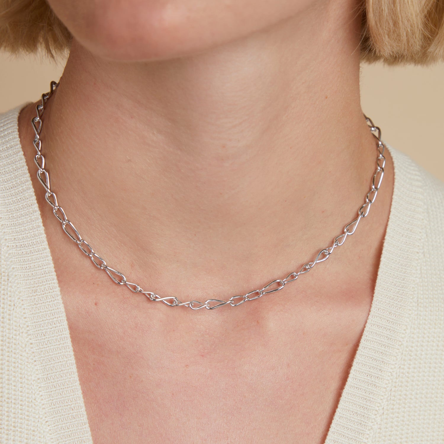 Infinite Slim Silver Chain Necklace | Astrid & Miyu Necklaces