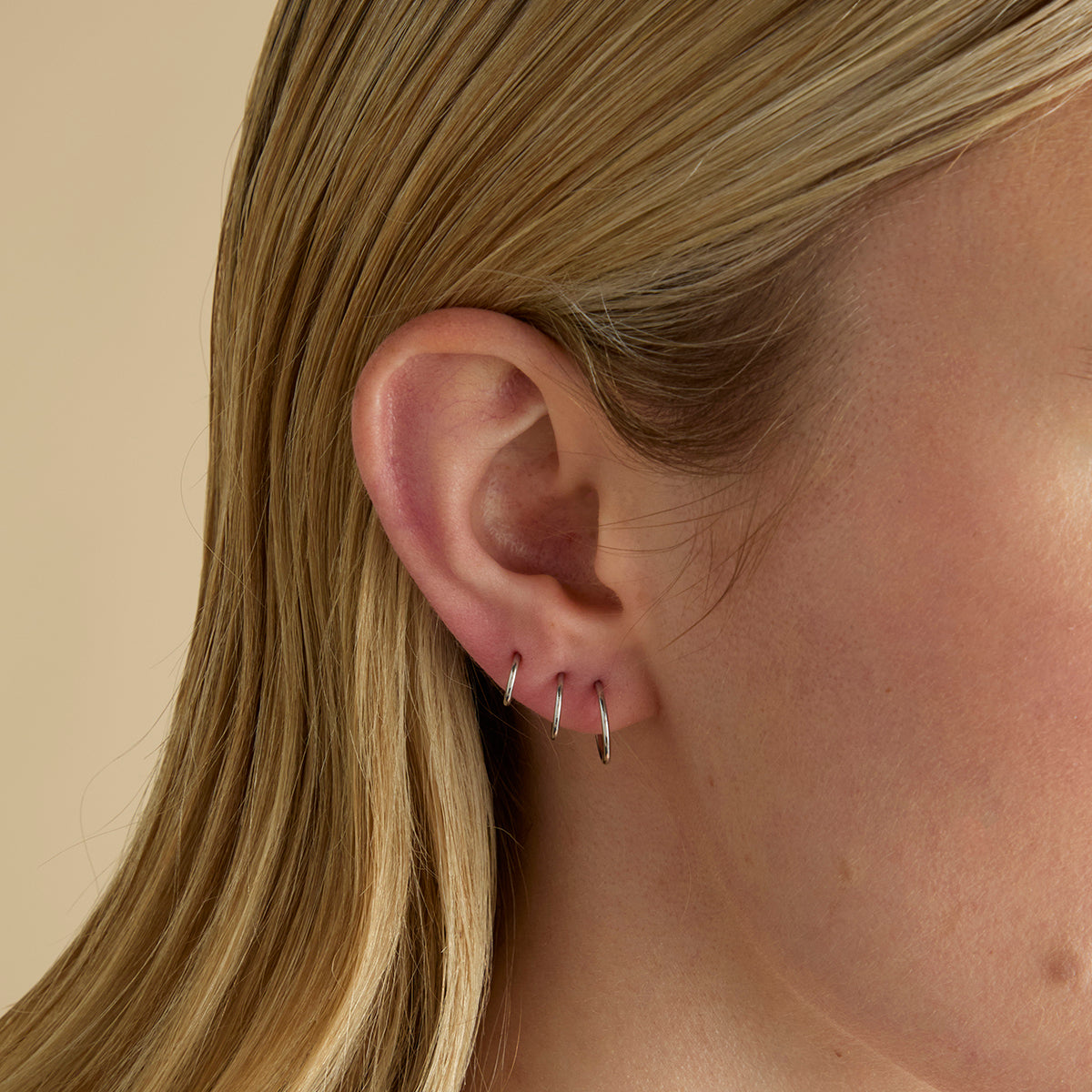 Seamless Titanium Platinum Piercing Hoop | A&M