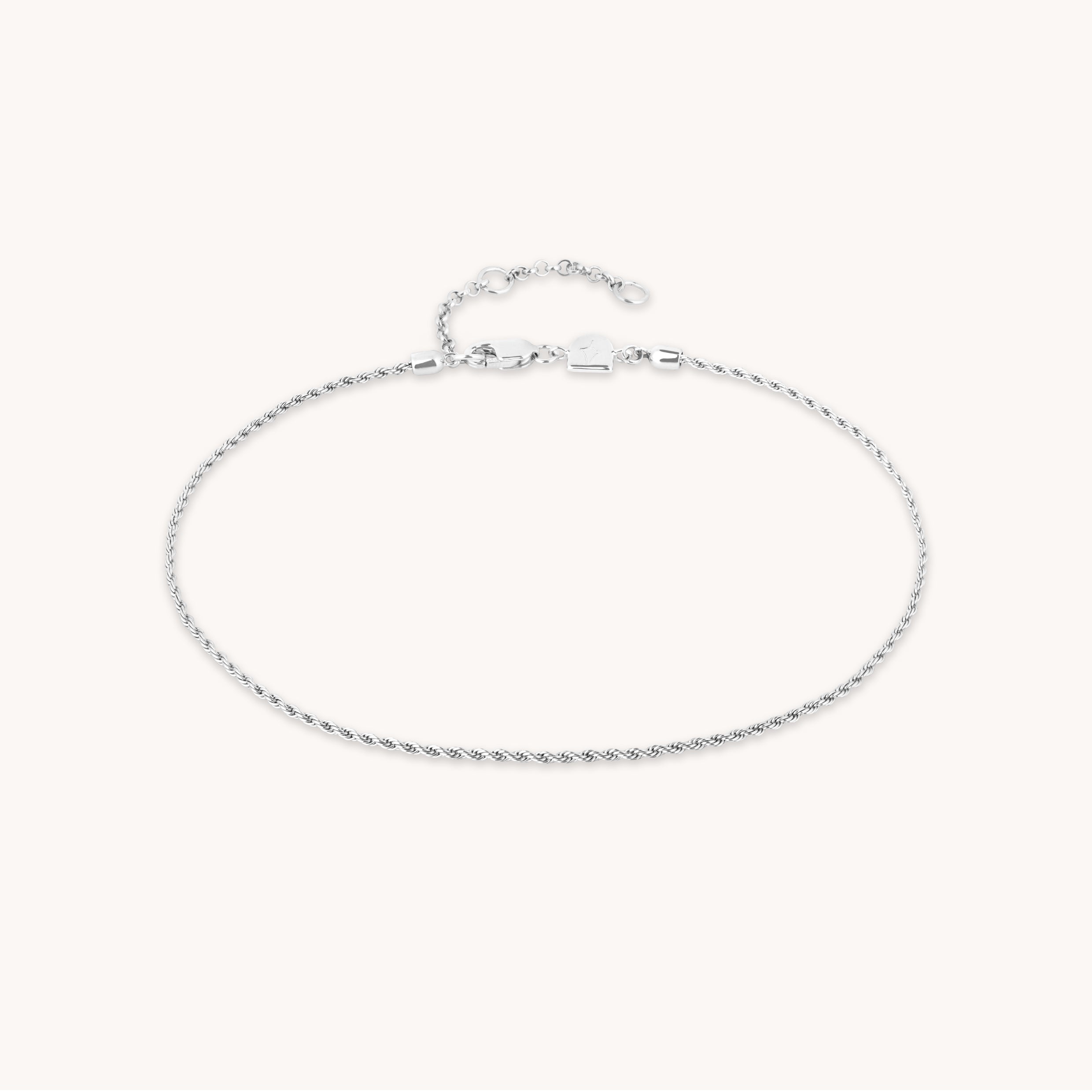 Essential Silver Rope Chain Anklet | Astrid & Miyu