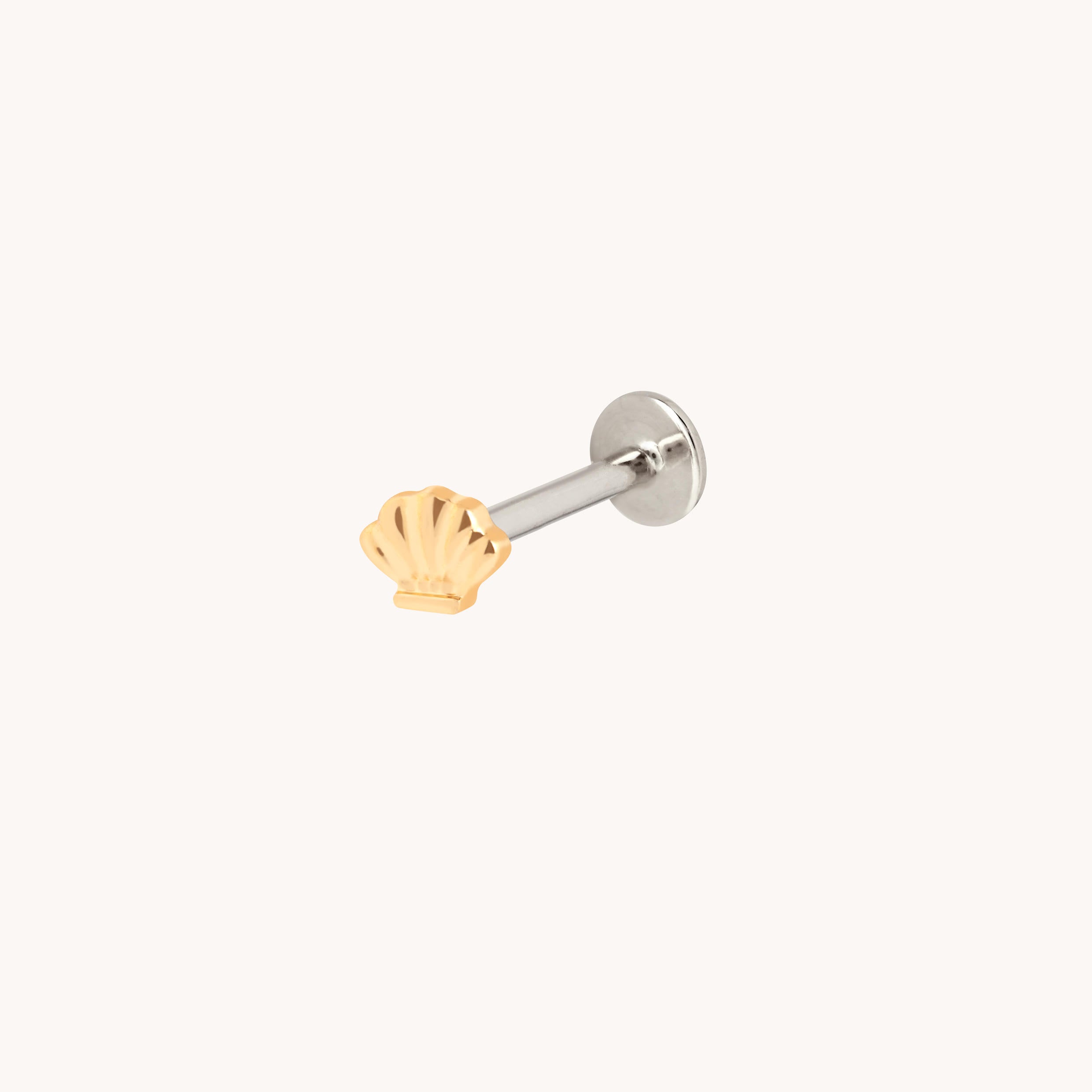 Shell Titanium Gold Piercing Stud | A&M