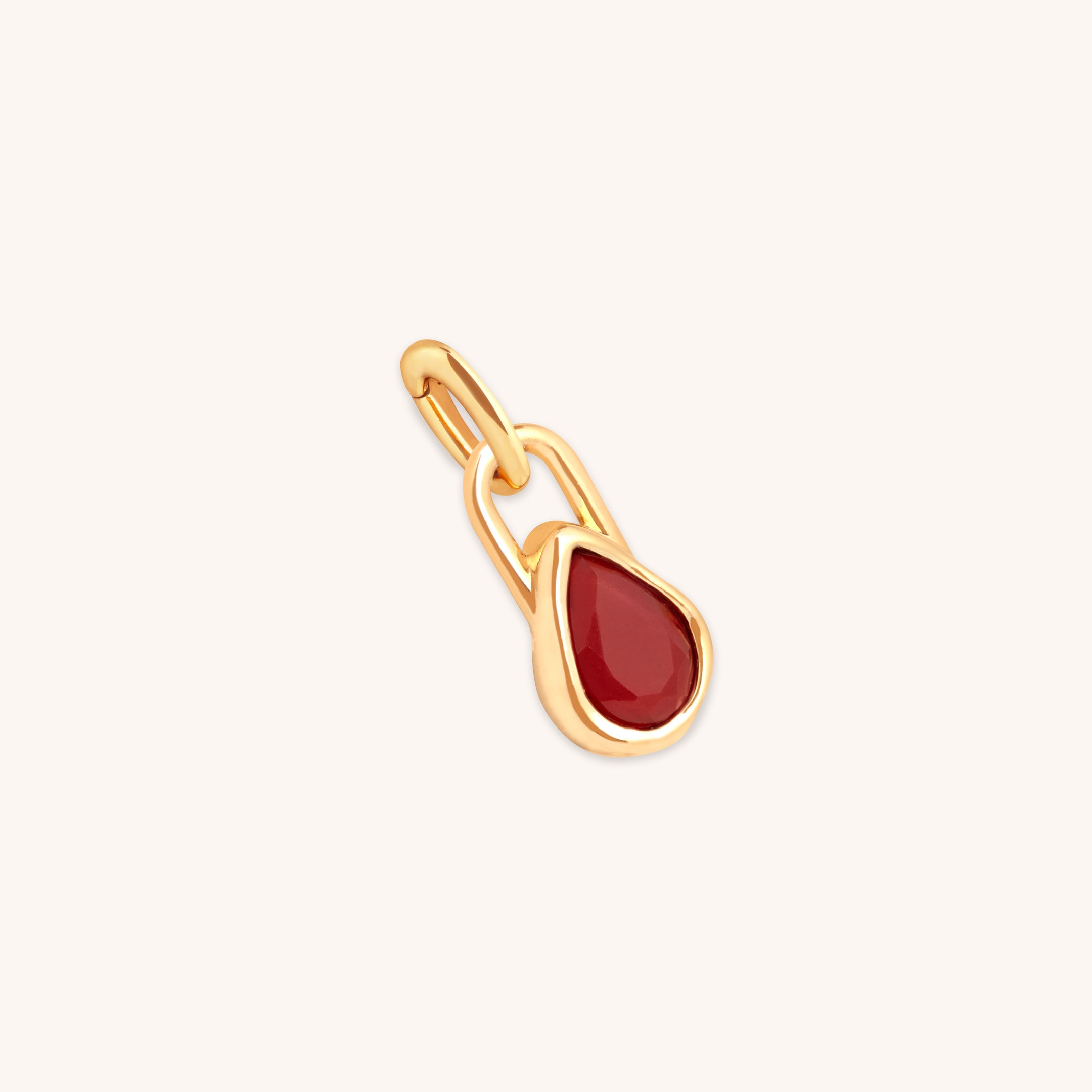 Red Chalcedony July Gold Charm | Astrid & Miyu