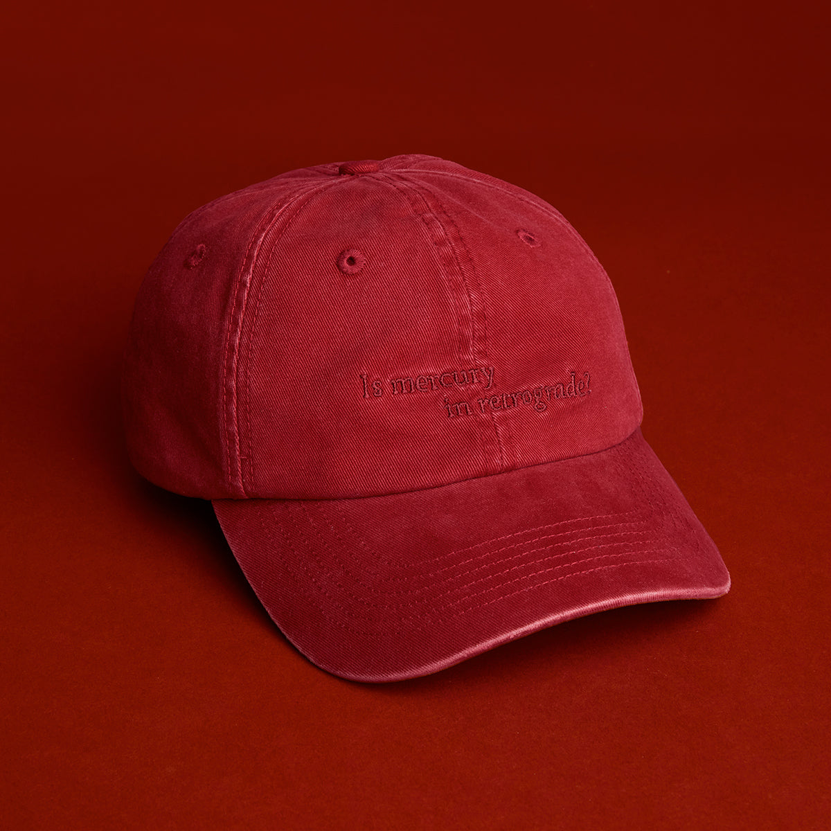 Mercury in Retrograde Red Cotton Cap | Astrid & Miyu