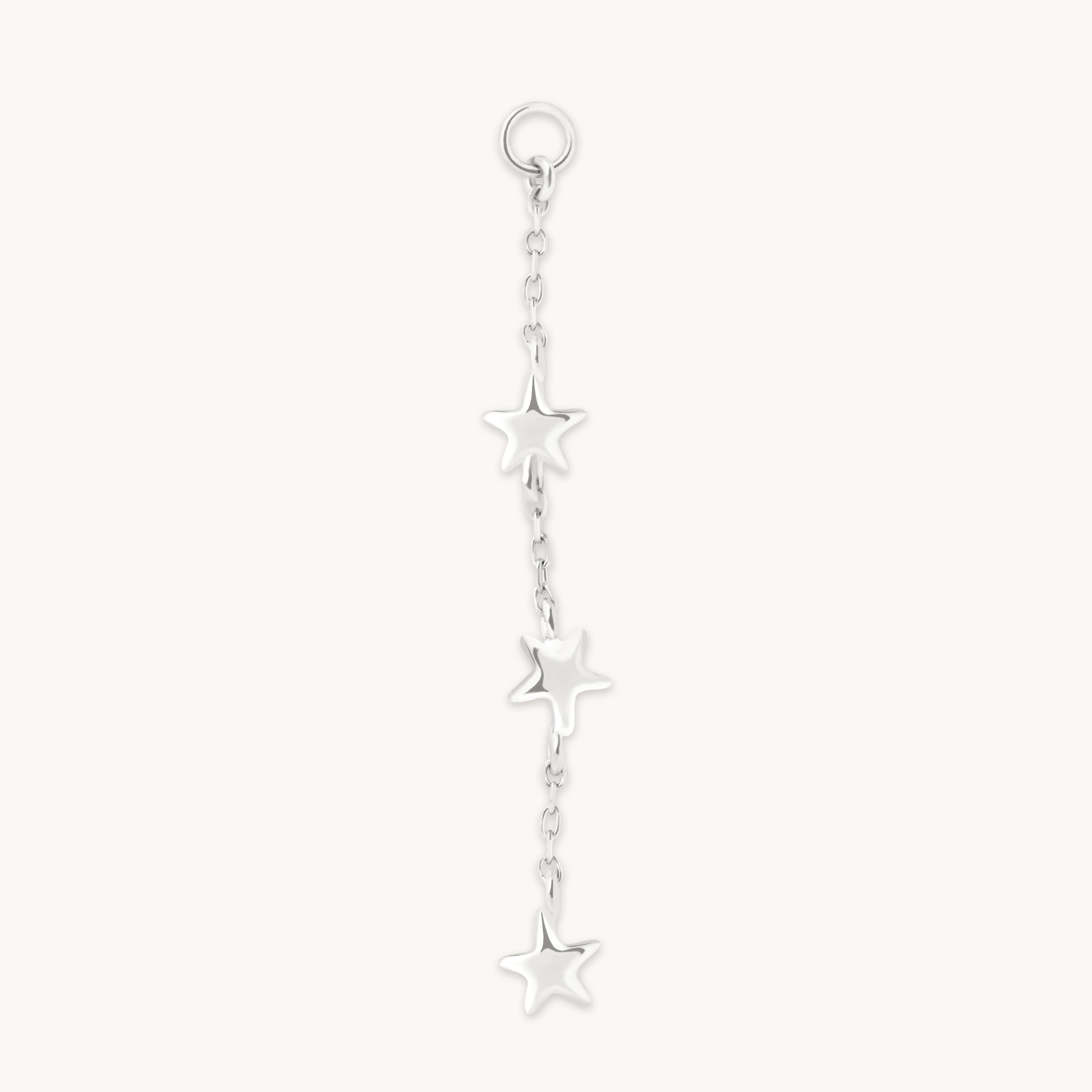Multi Star Piercing Chain in Solid White Gold | A&M