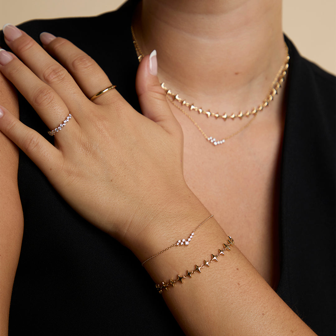 Cosmic Star Chain Bracelet in Gold | Astrid & Miyu