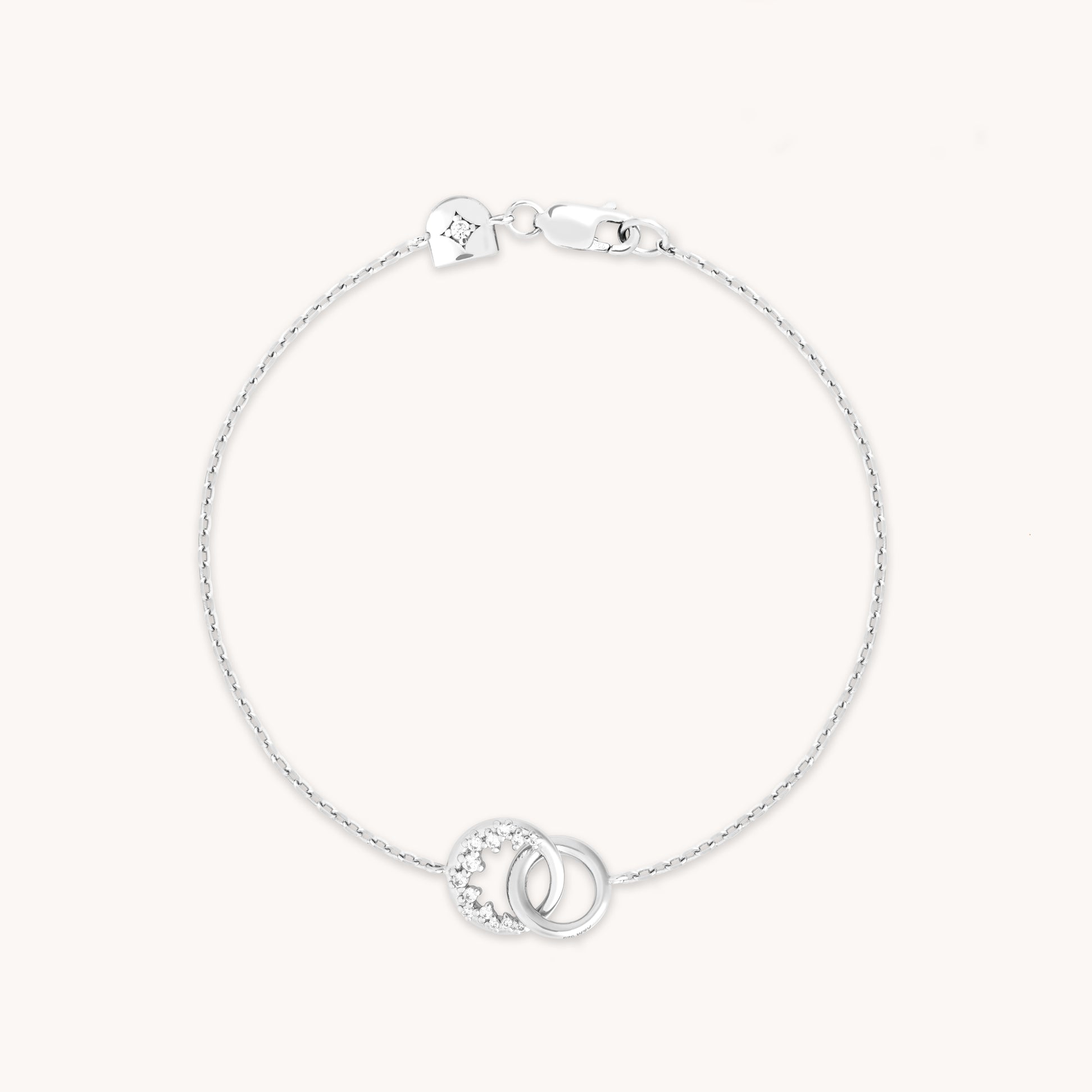 Orbit Crystal Silver Pendant Bracelet | Astrid & Miyu