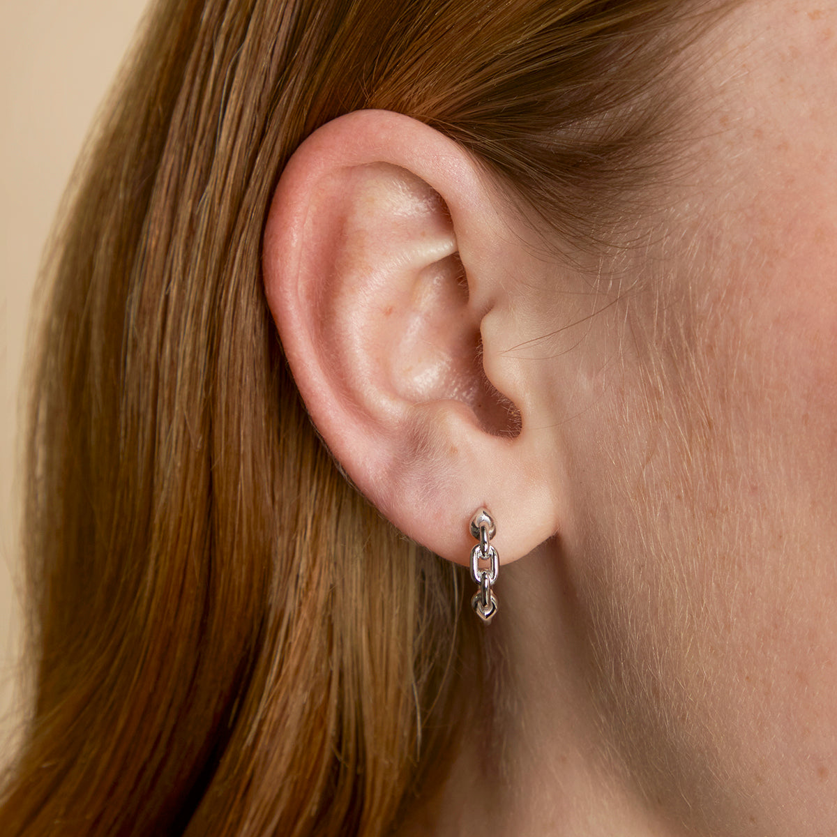 Hardware Link Silver Hoops | Astrid & Miyu