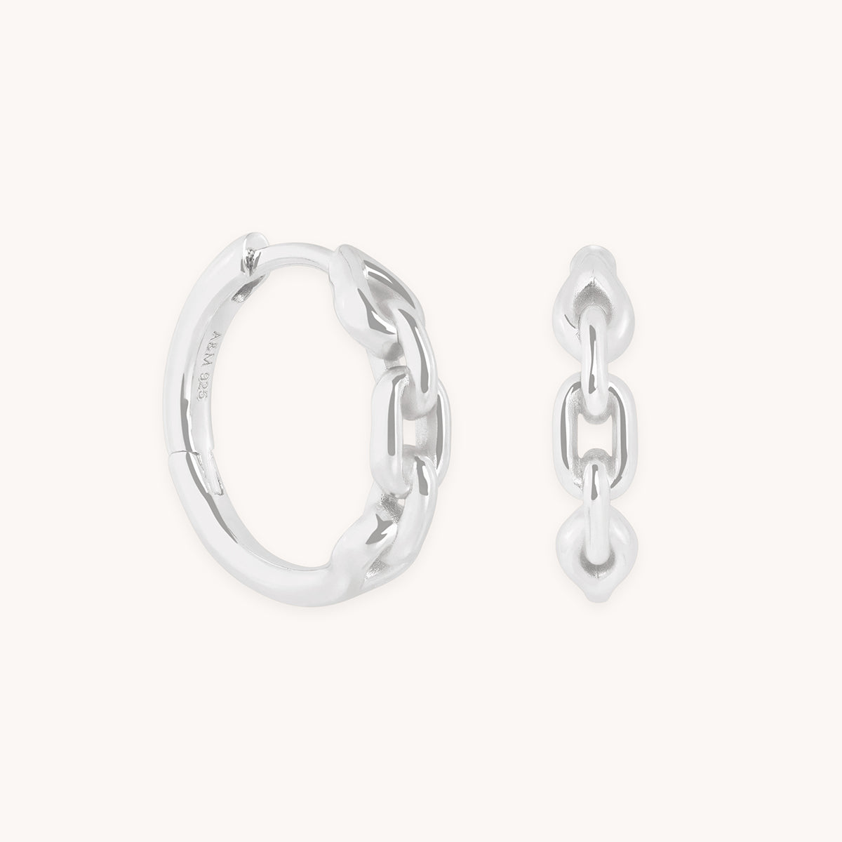 Hardware Link Silver Hoops | Astrid & Miyu