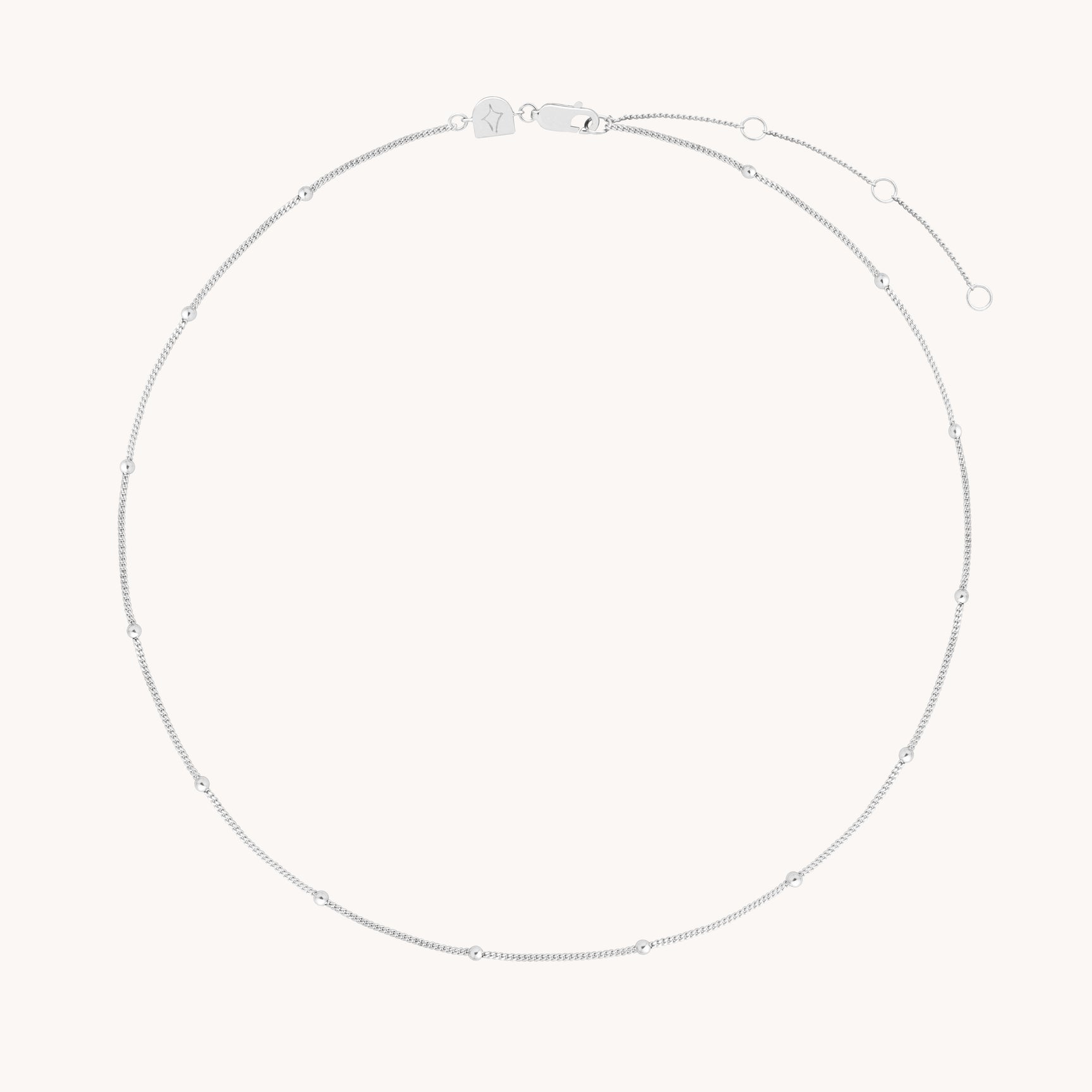 Essential Silver Beaded Necklace | Astrid & Miyu Necklaces