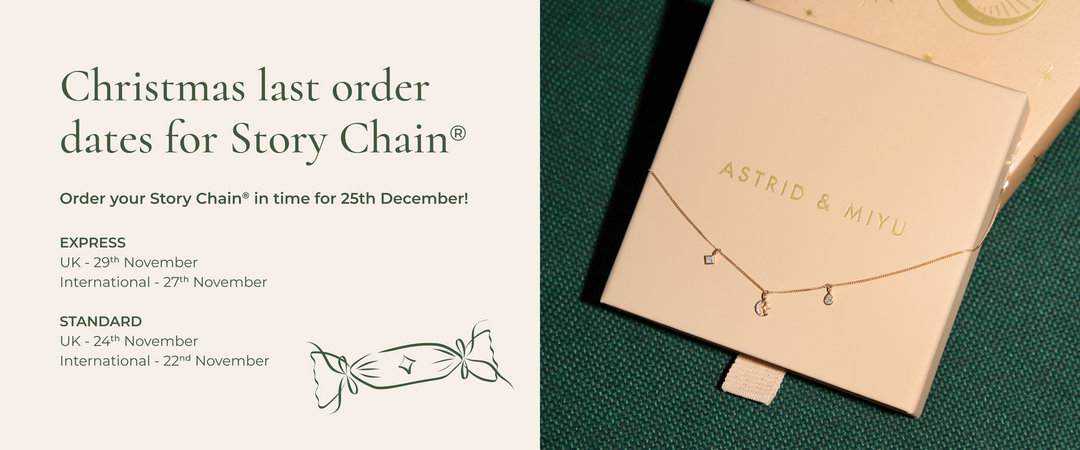 Story Chain | Personalised Solid Gold Necklaces | Astrid & Miyu
