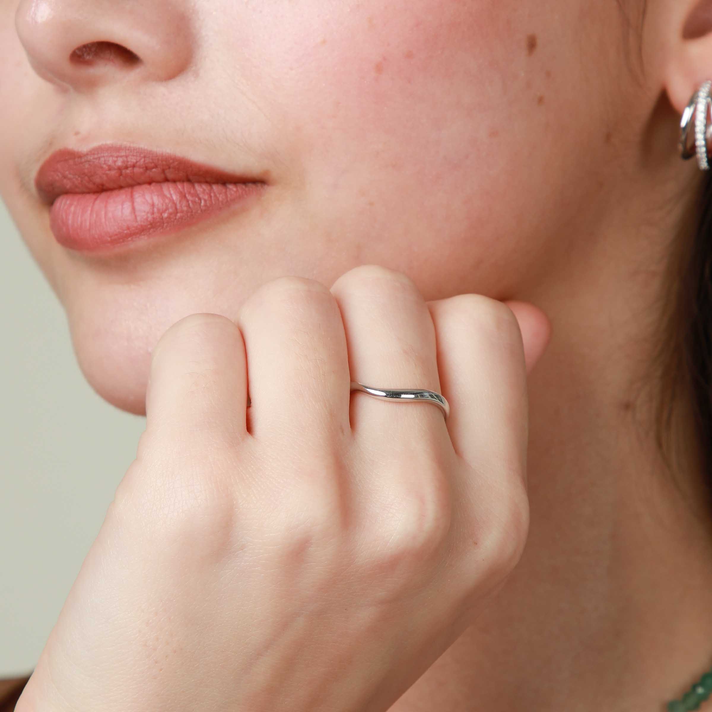 Wave Silver Ring | Astrid & Miyu Rings