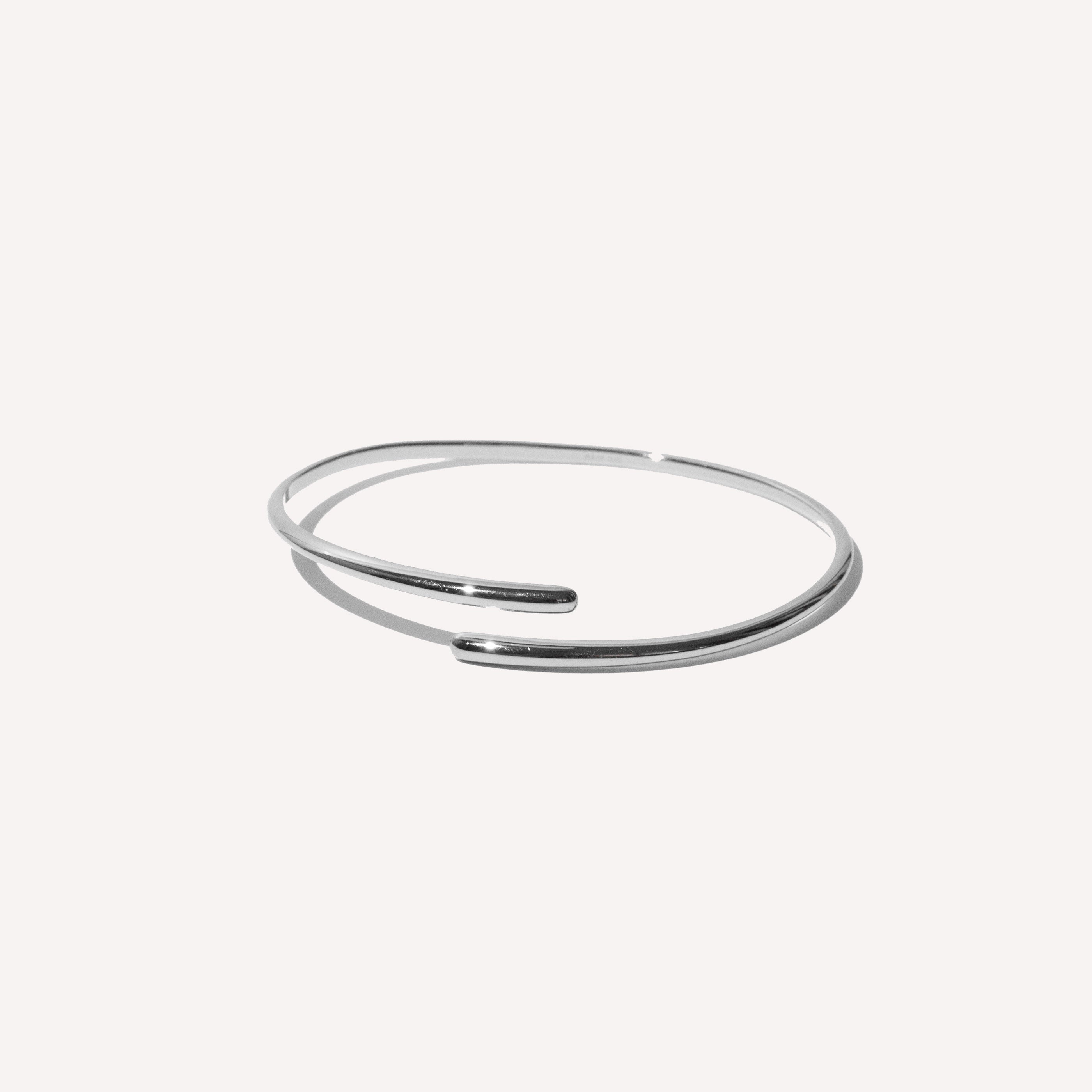 Twist Silver Cuff Bangle | Astrid & Miyu Bracelets