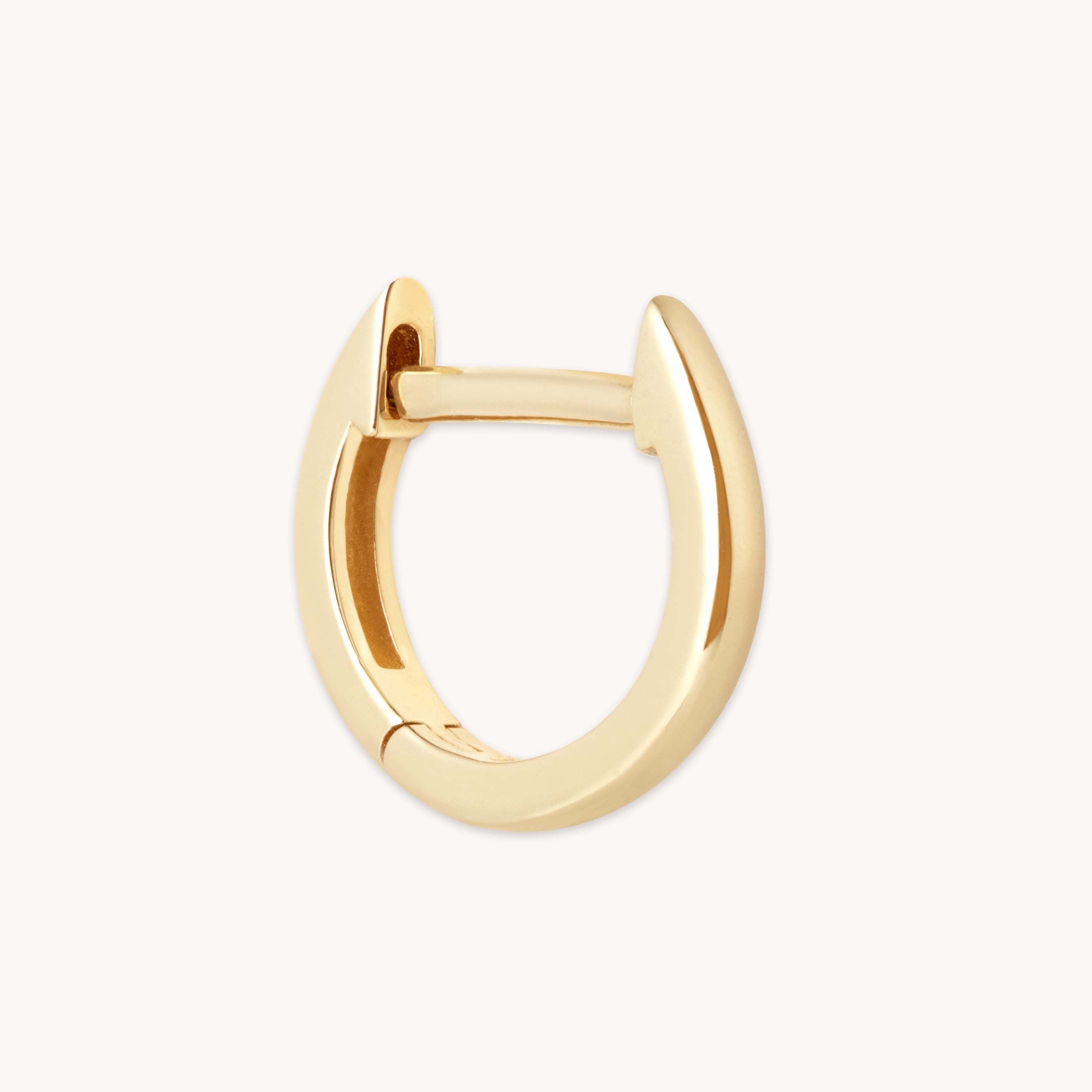 Simple Solid Gold Piercing Hoop | Astrid & Miyu Earrings