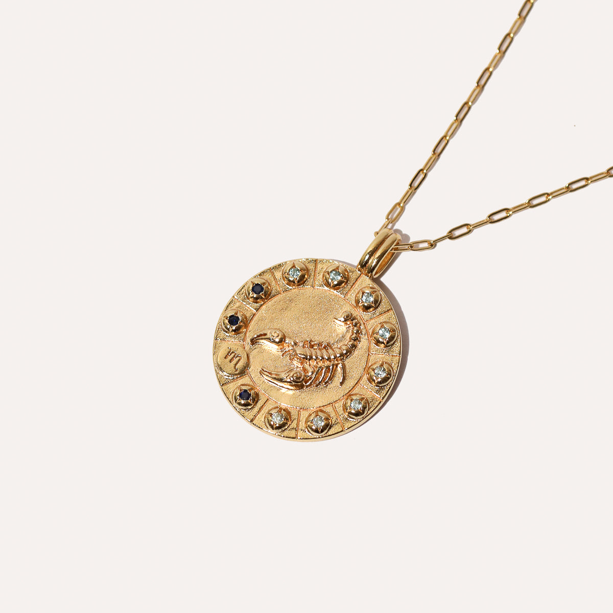 Scorpio Gold Zodiac Bold Pendant | Astrid & Miyu Necklaces