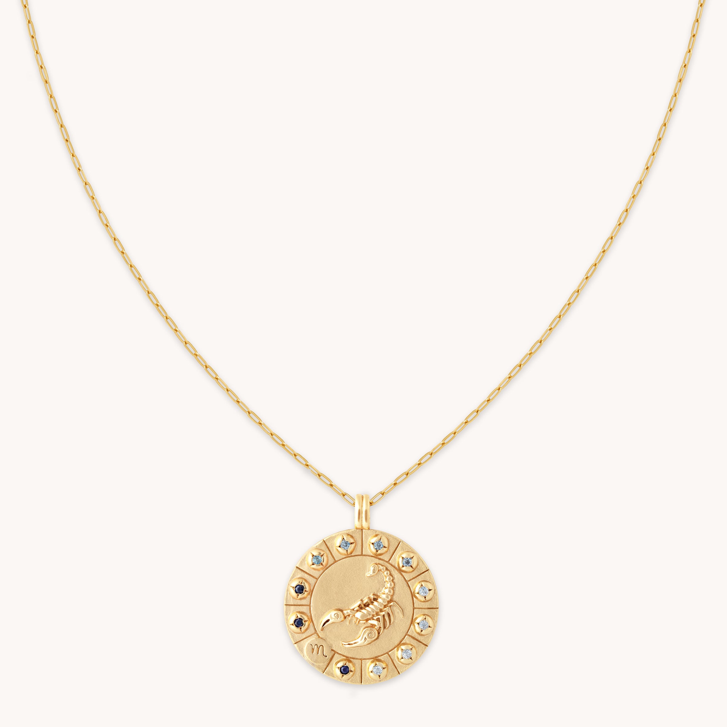 Scorpio Gold Zodiac Bold Pendant | Astrid & Miyu Necklaces